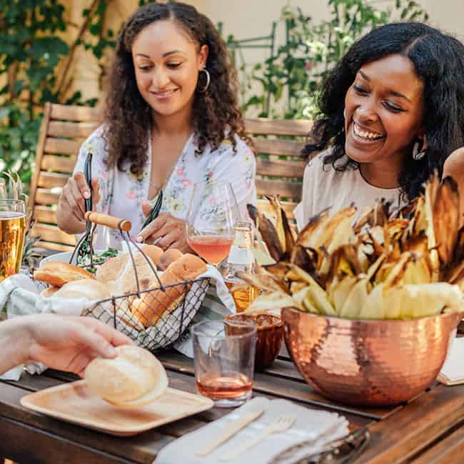 Sharing Food Outside