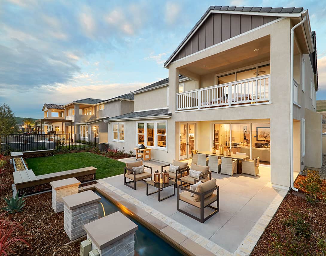 Lyra at Skyline Plan 3 Model Home Backyard