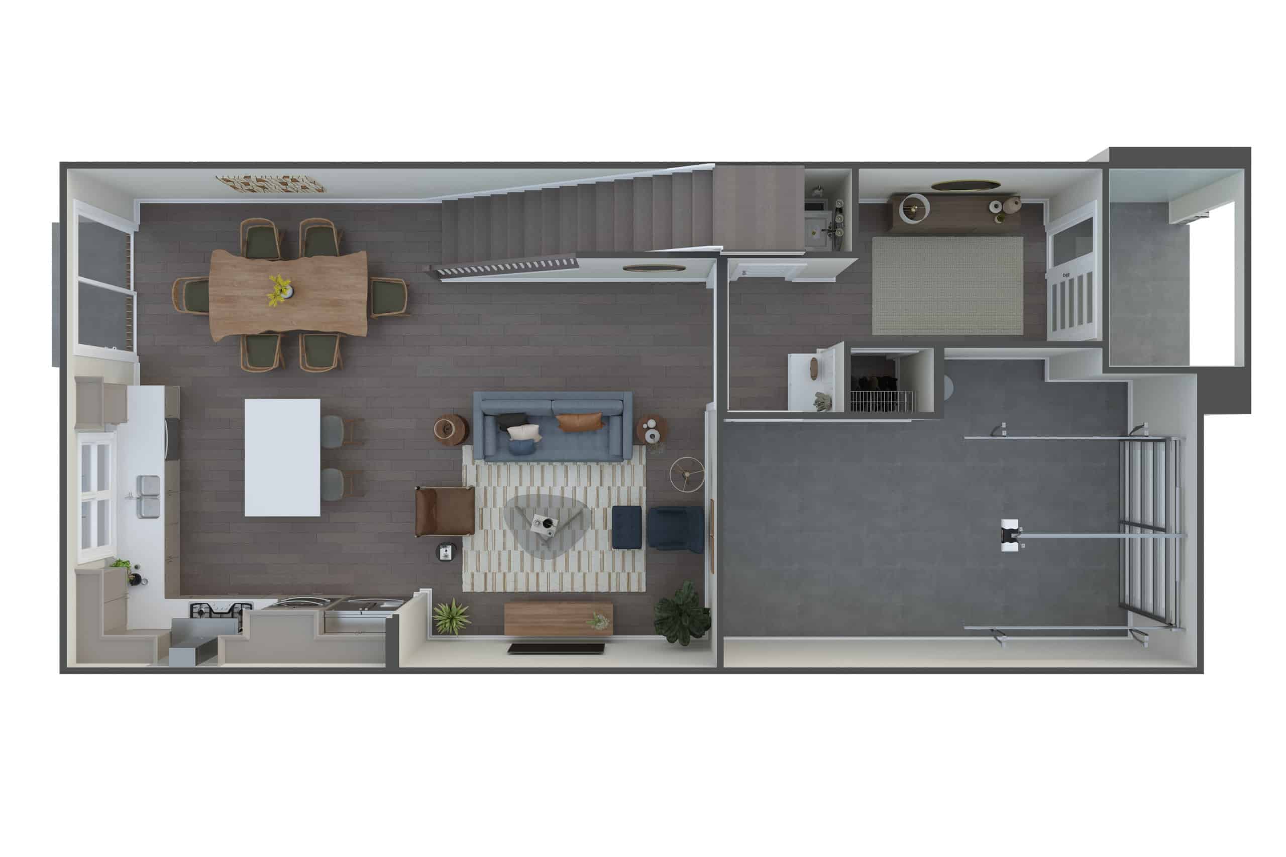 Townes at Chatham Park Plan 3 3D Floor Plan
