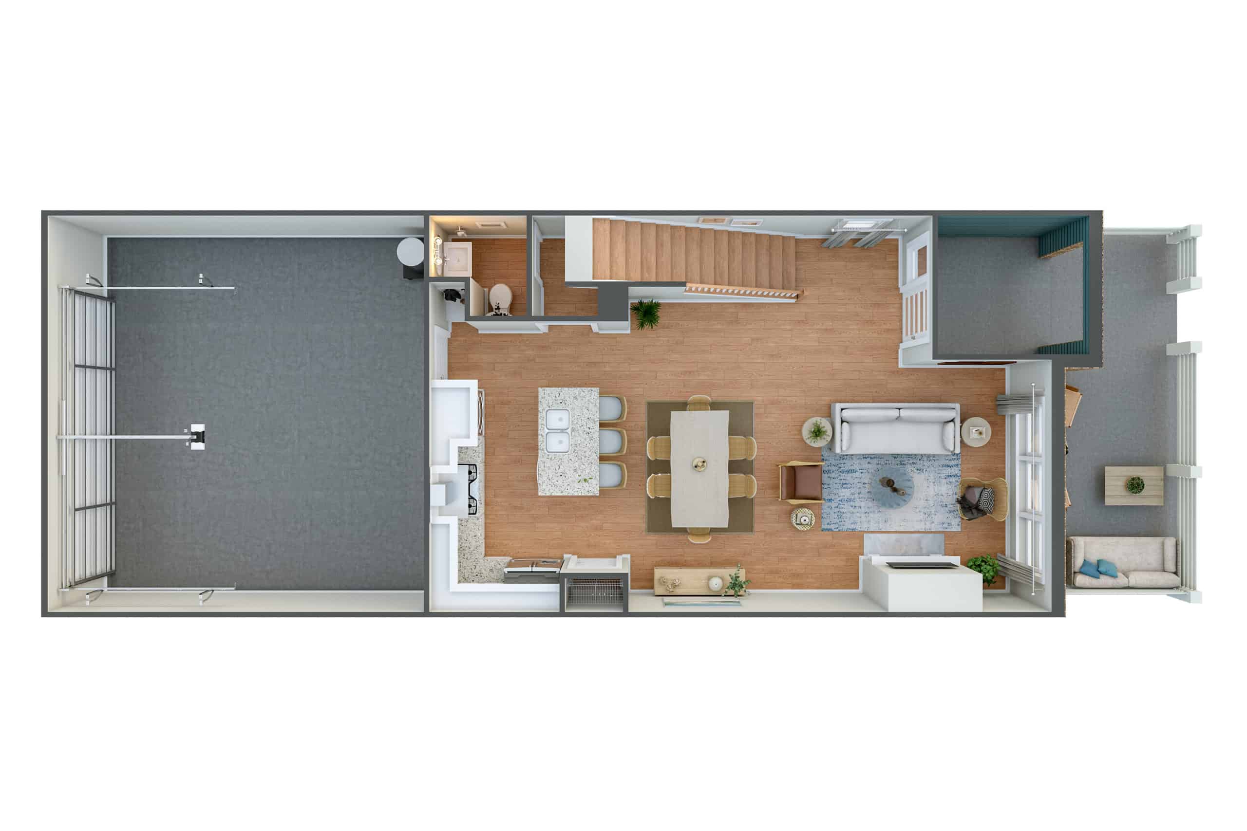 Townes at Chatham Park Plan 2 3D Floor Plan