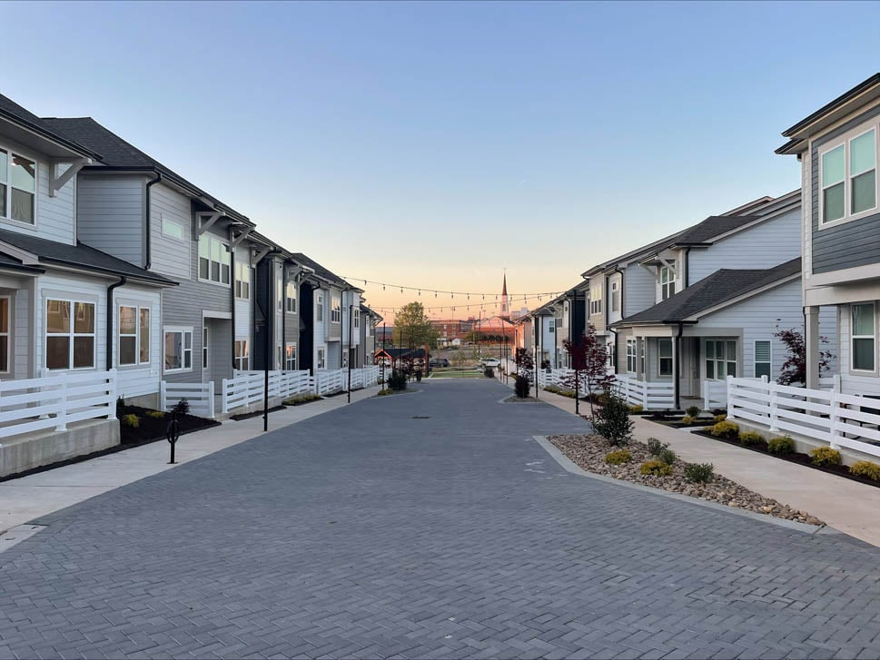 The Woonerf is a “living street” featuring a covered picnic area ...