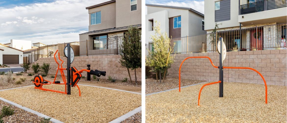 Outdoor exercise areas in Las Vegas community