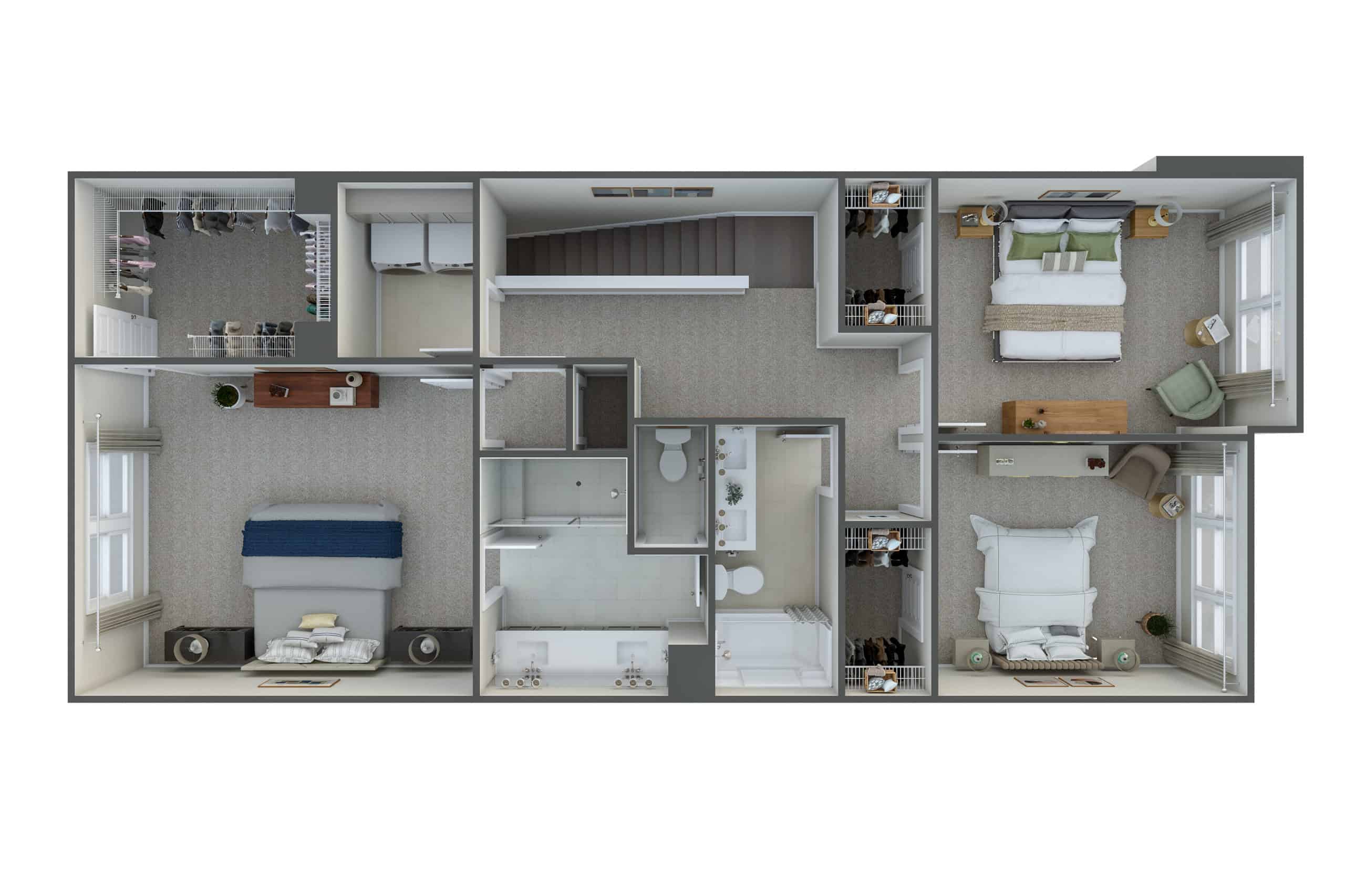 Townes at Chatham Park Plan 3 3D Floor Plan