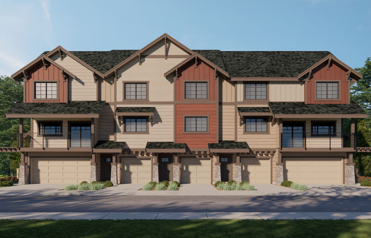 Timberstone 5-Plex | Exterior Style A