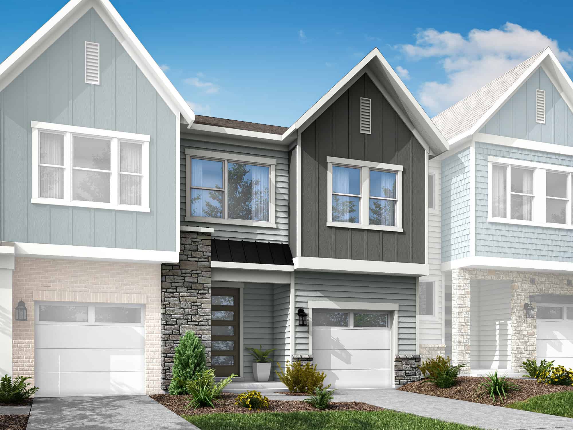 Townes at Chatham Park Plan 3 Exterior Style A