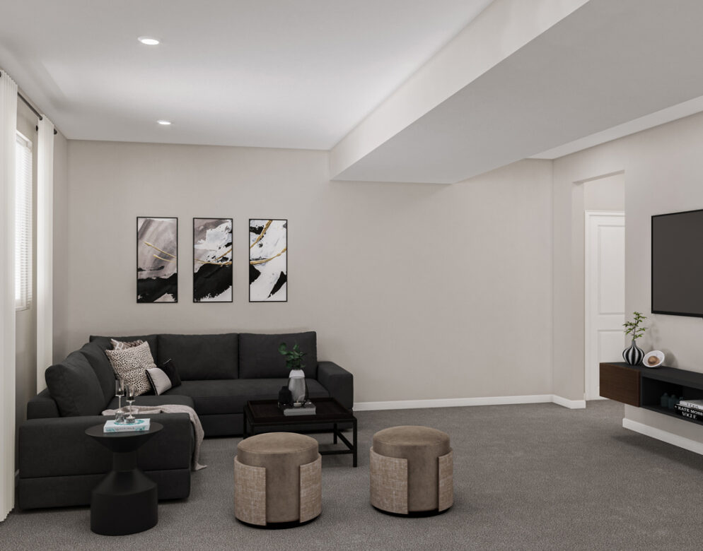 Plan 3405 | Interior Rendering Recreation Room