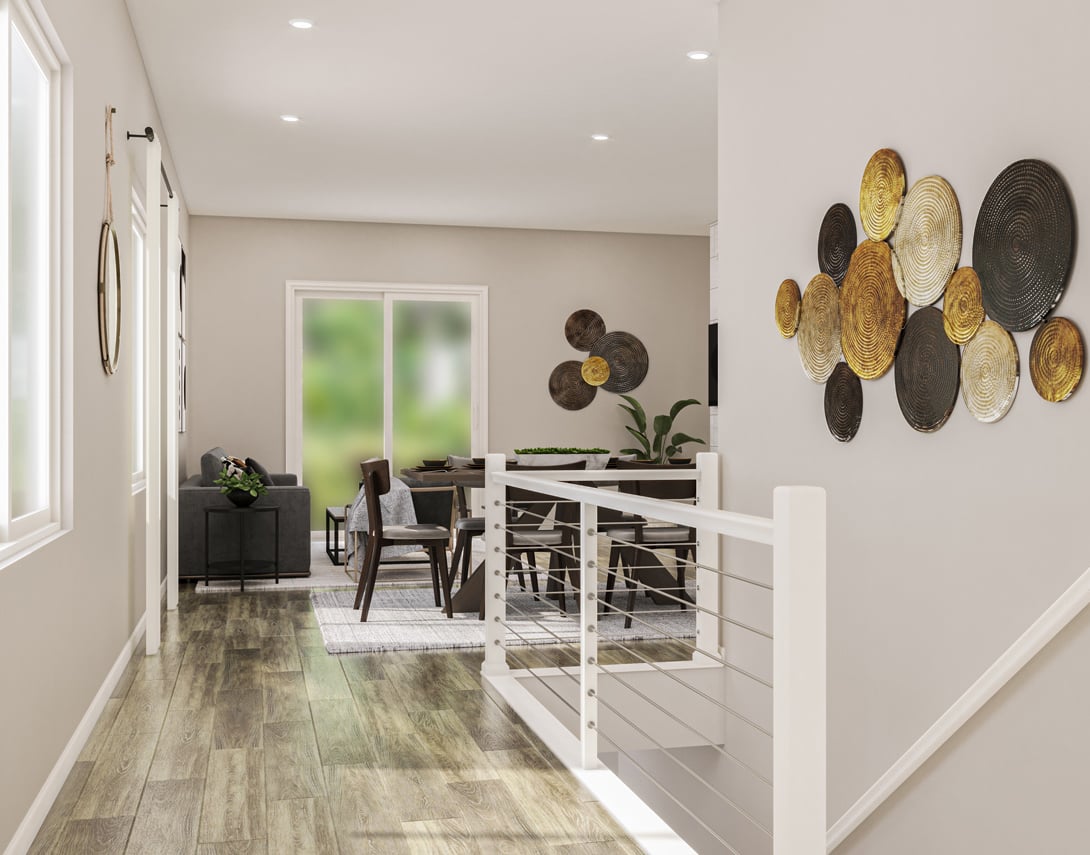 Plan 3405 | Interior Rendering Foyer