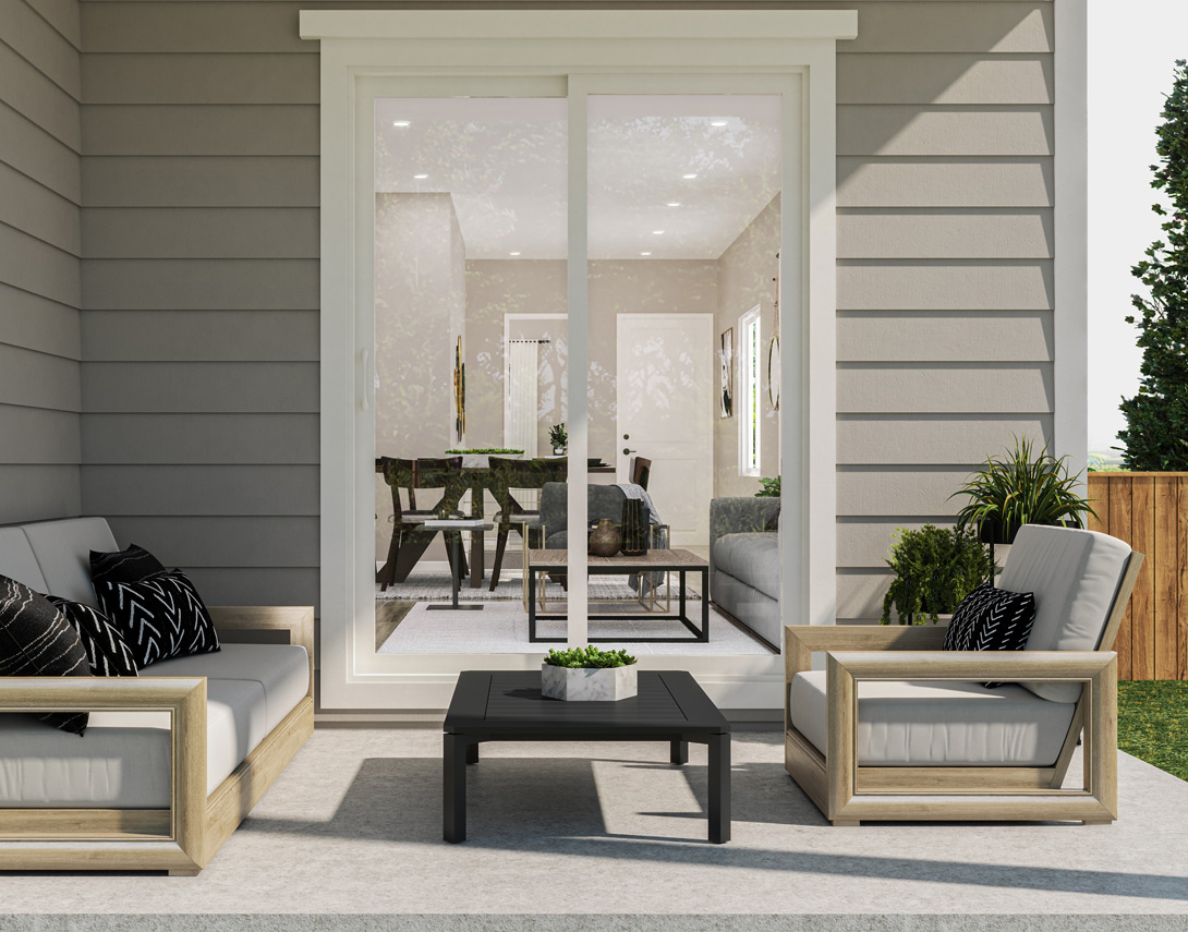 Plan 3405 | Interior Rendering Covered Patio
